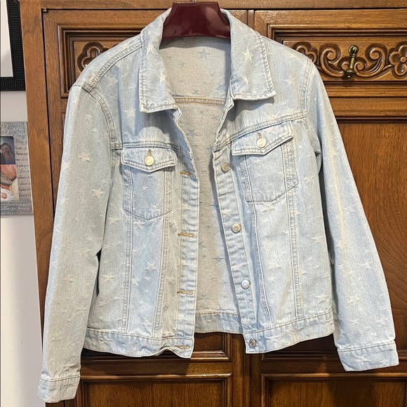 Lark + Grey | Jackets & Coats | Lark Grey Star Denim Jacket | Poshmark
